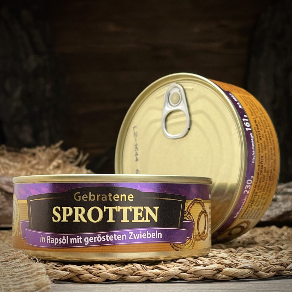 Шпроты жареные с луком "Gebratene Sprotten" » Valmart